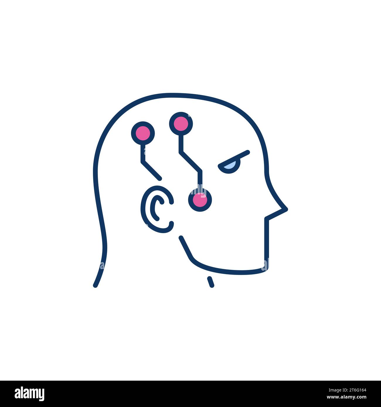 Circuits in Human Head vector Robot Learning concept colored icon or sign Stock Vector Image ...