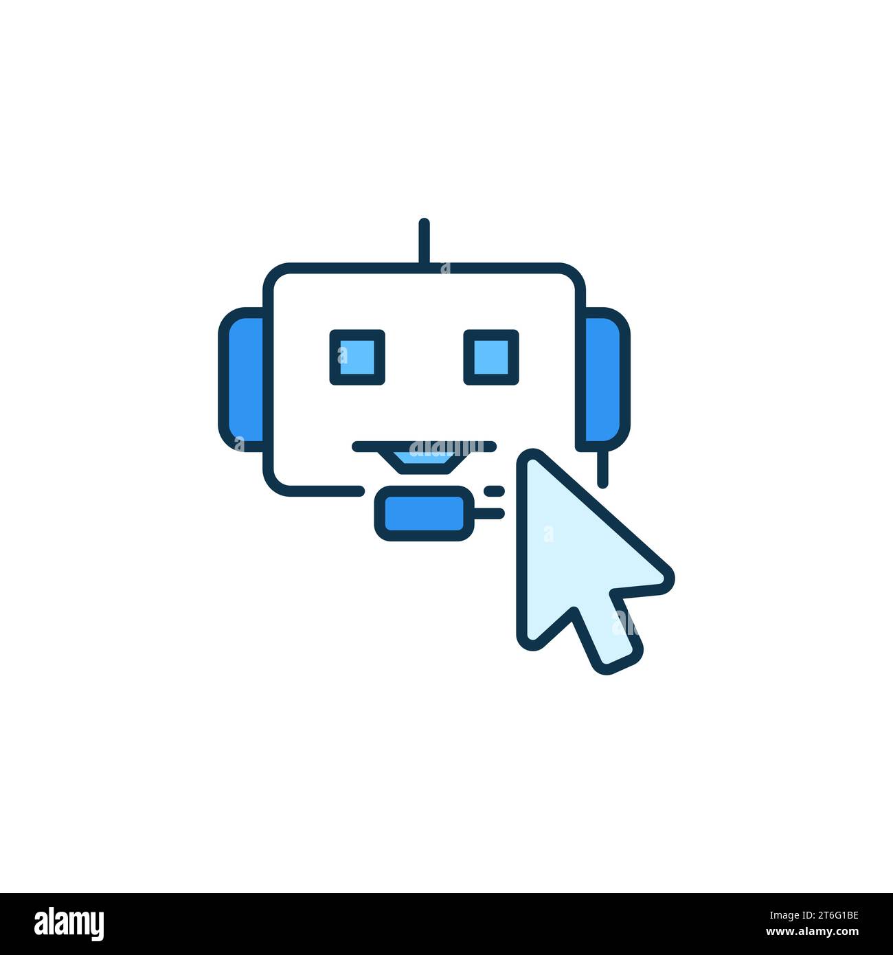 Chatbot with Mouse Cursor vector concept colored icon or design element ...