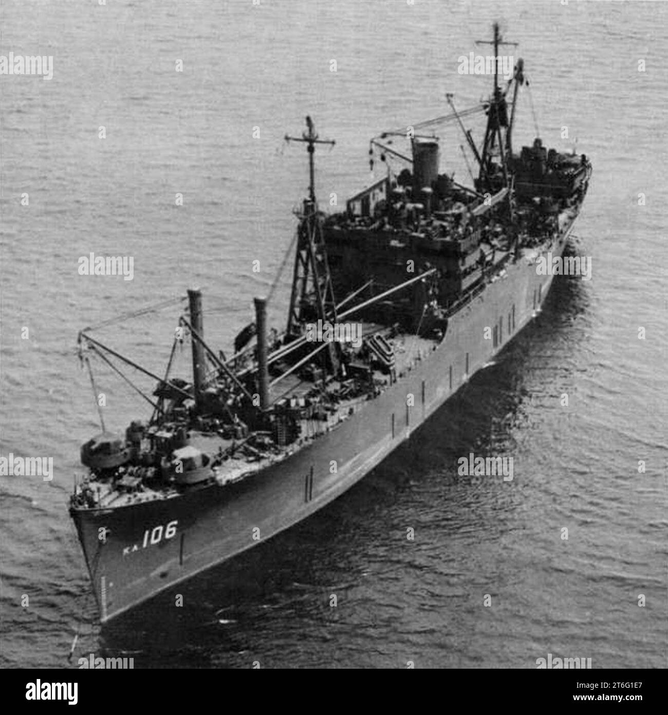 USS Union (AKA-106) anchored off Brooklyn, New York (USA), 29 April ...