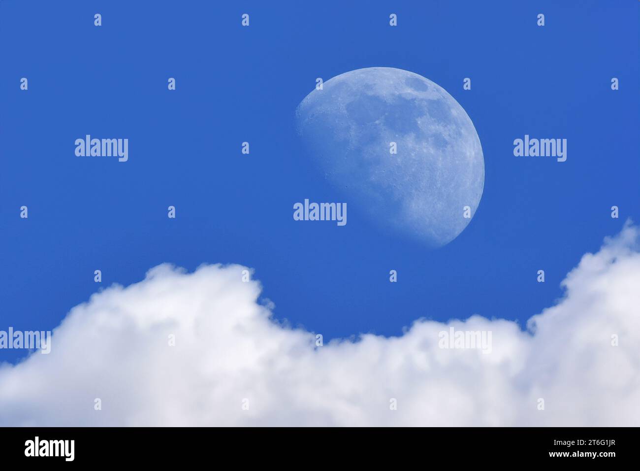 the lunar aurora with clouds, photograph taken from a field in the Po ...