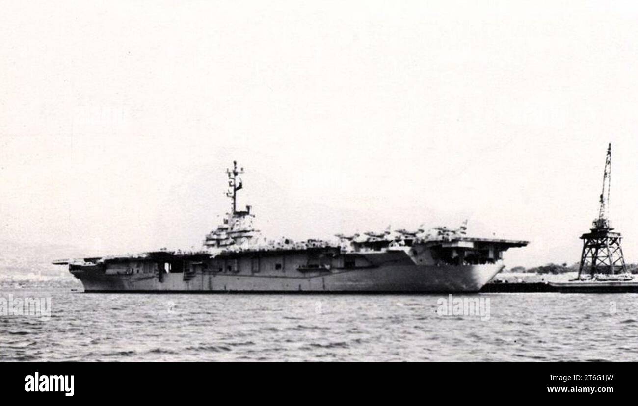 USS Valley Forge (LPH-8) at Pearl Harbor, Hawaii (USA), in March 1965 ...