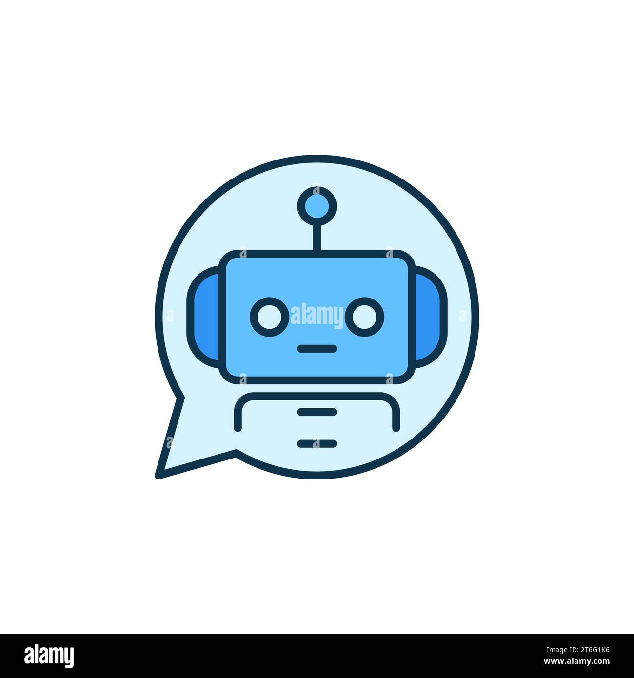Chatbot in Speech Bubble vector concept colored icon or design element ...
