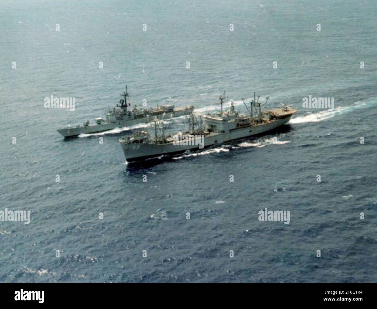USS Vega (AF-59) and USS Ramsey (DEG-2) in the Gulf of Tonkin 1975 ...