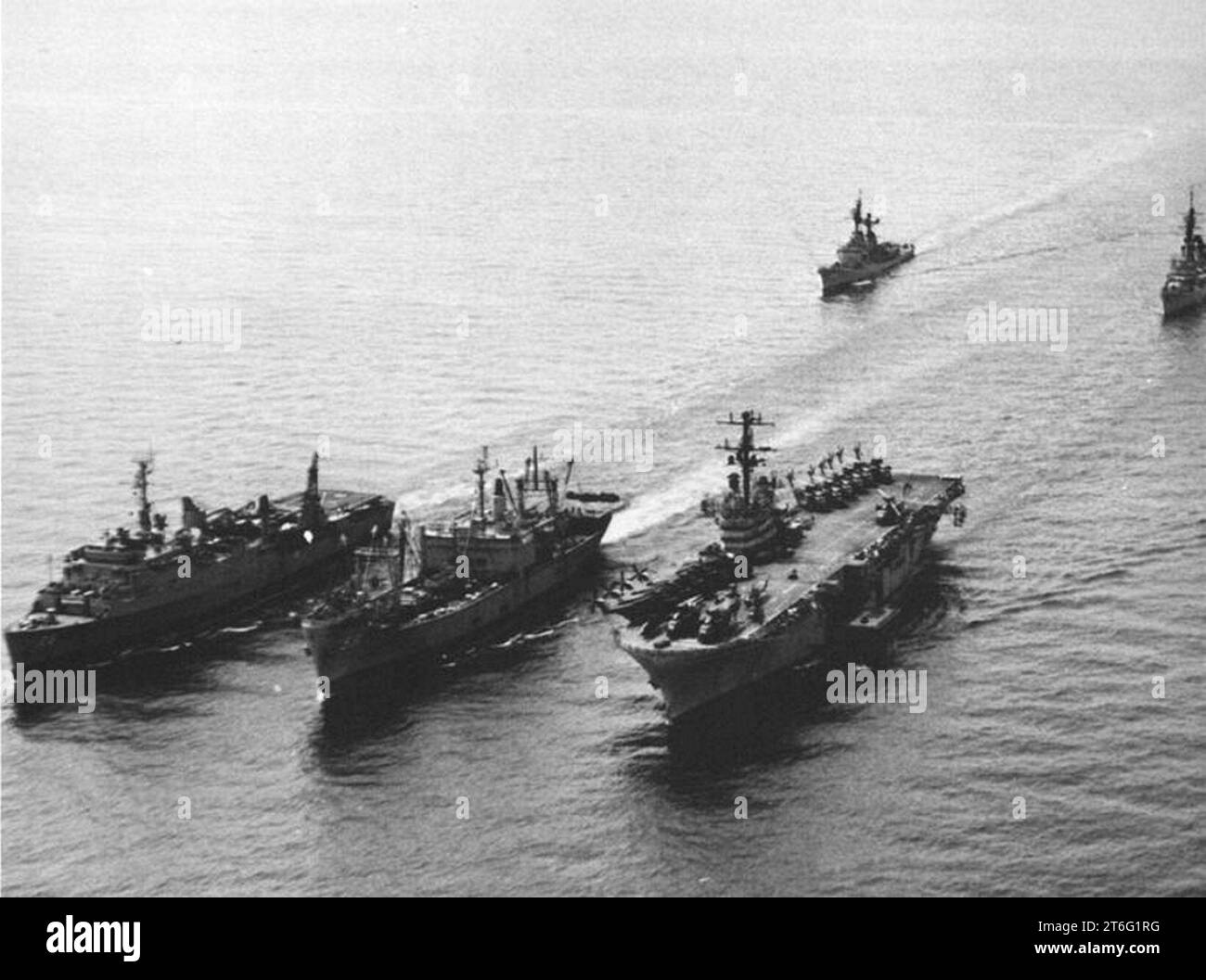 USS Vega (AF-59) replenishes Task Group 76.4 in the South China Sea ...