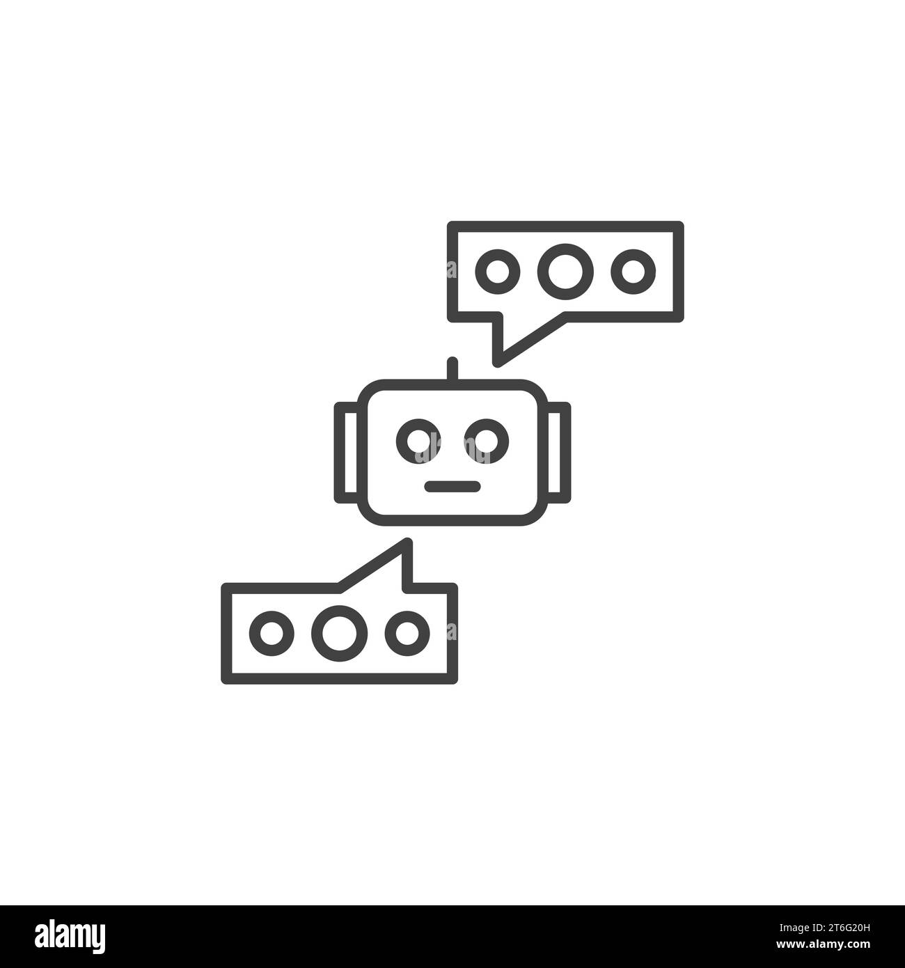 Chat bot speech bubble Black and White Stock Photos & Images - Alamy