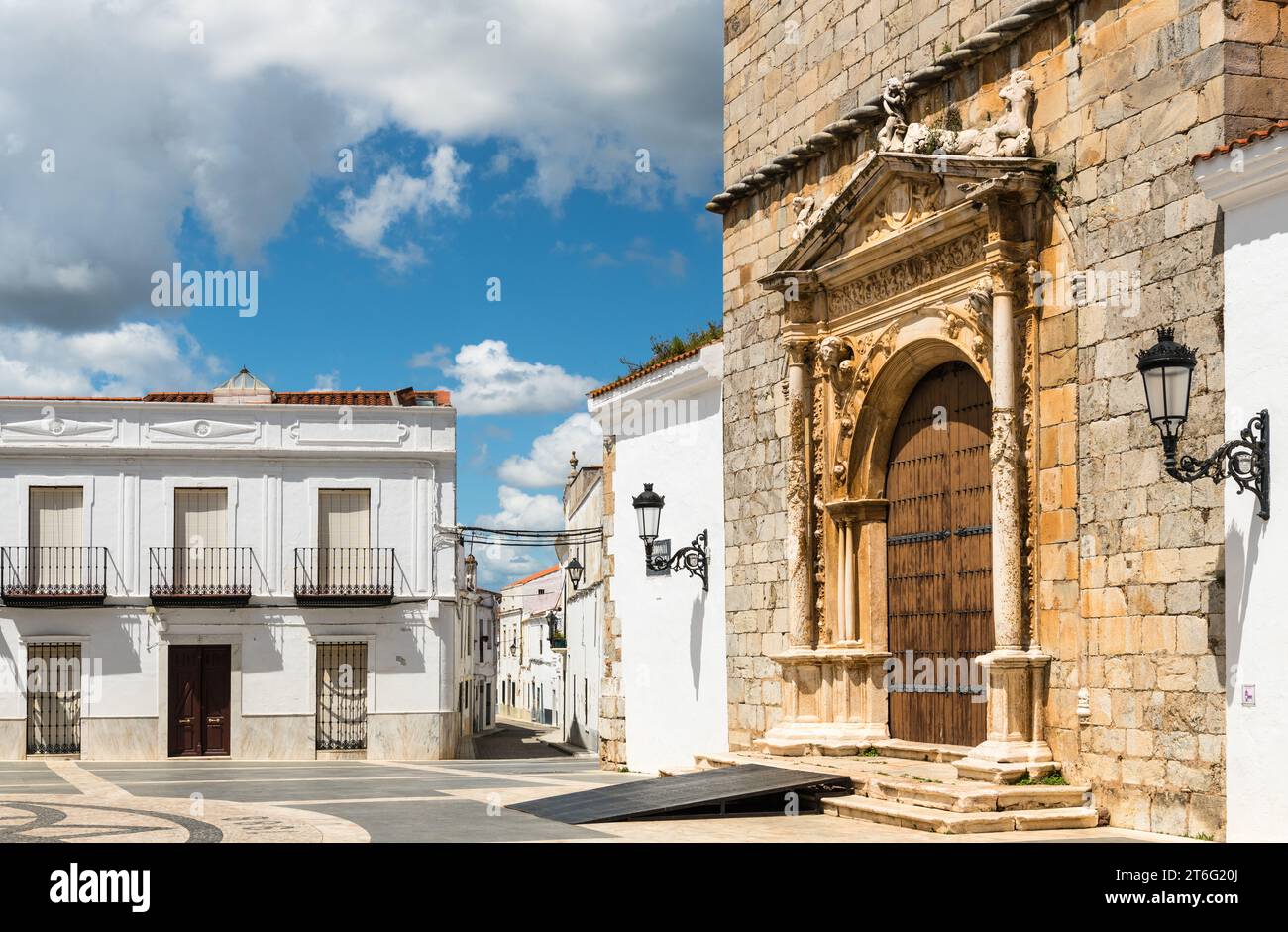 Plaza Magdalena with the entrance to the Church of Santa Maria ...