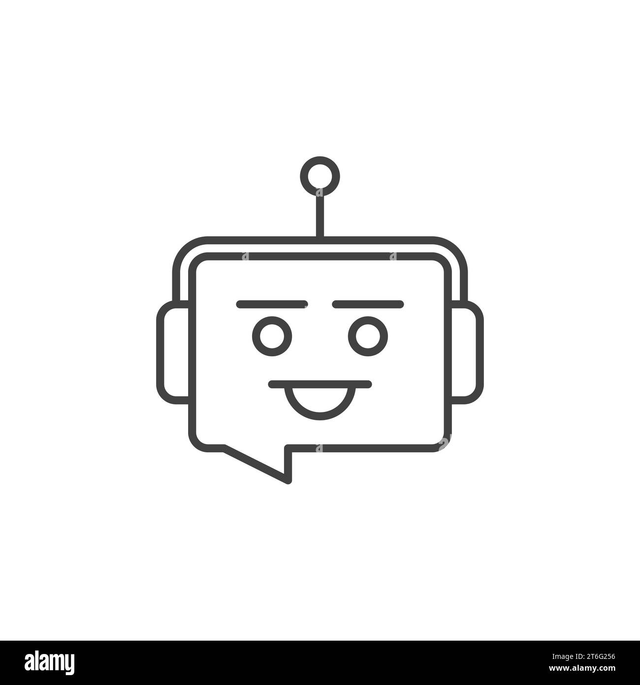 Speech Bubble Chatbot vector concept icon or symbol in outline style ...