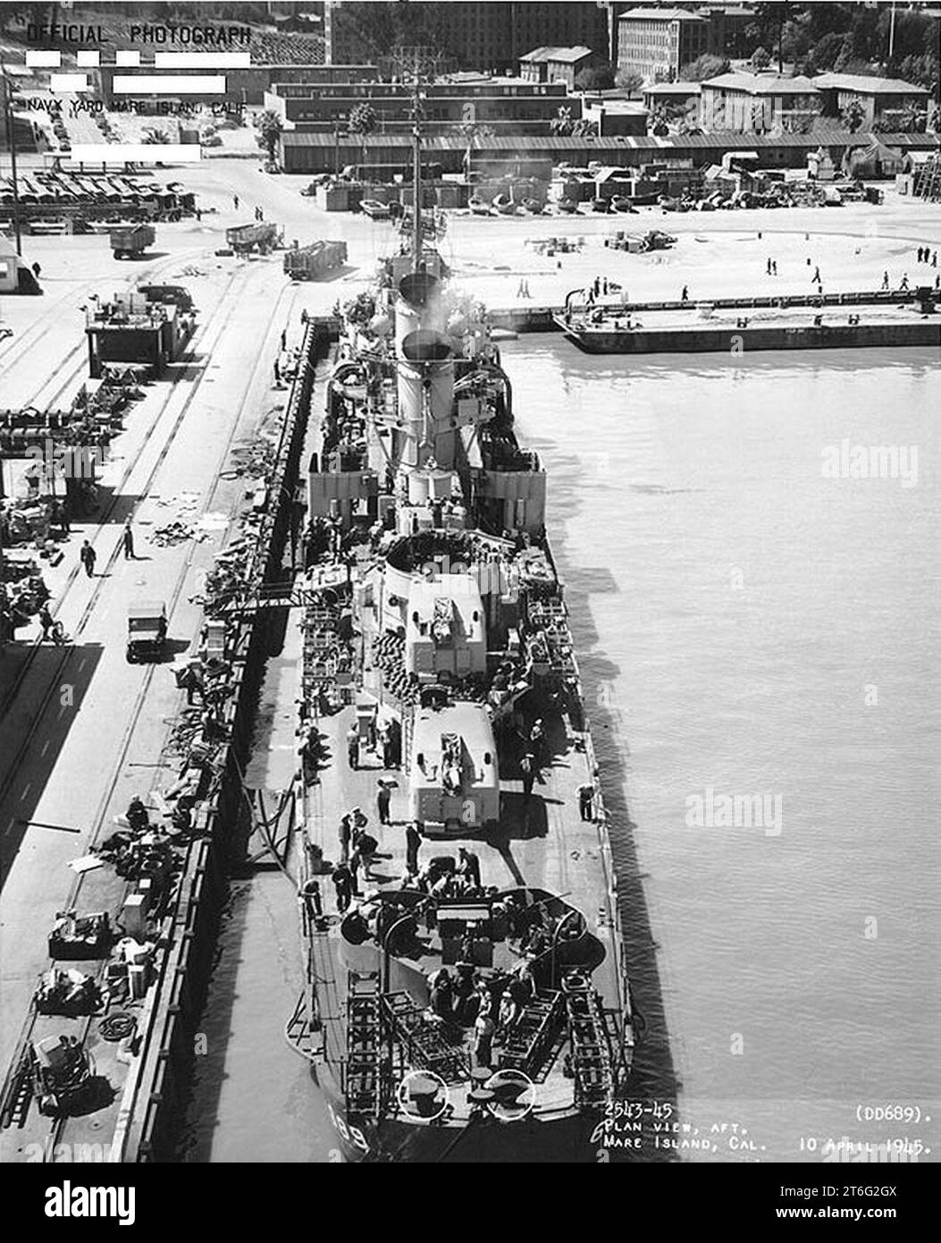 USS Wadleigh (DD-689) at the Mare Island Naval Shipyard, California ...