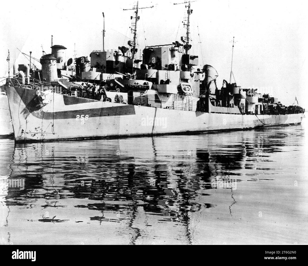 USS Walter S. Brown (DE-258) at anchor, circa in 1944 Stock Photo - Alamy