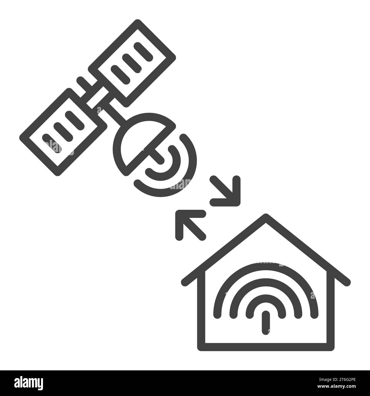 House and Satellite vector Satellite Internet Access concept icon or ... House and Satellite vector Satellite Internet Access concept icon or ...