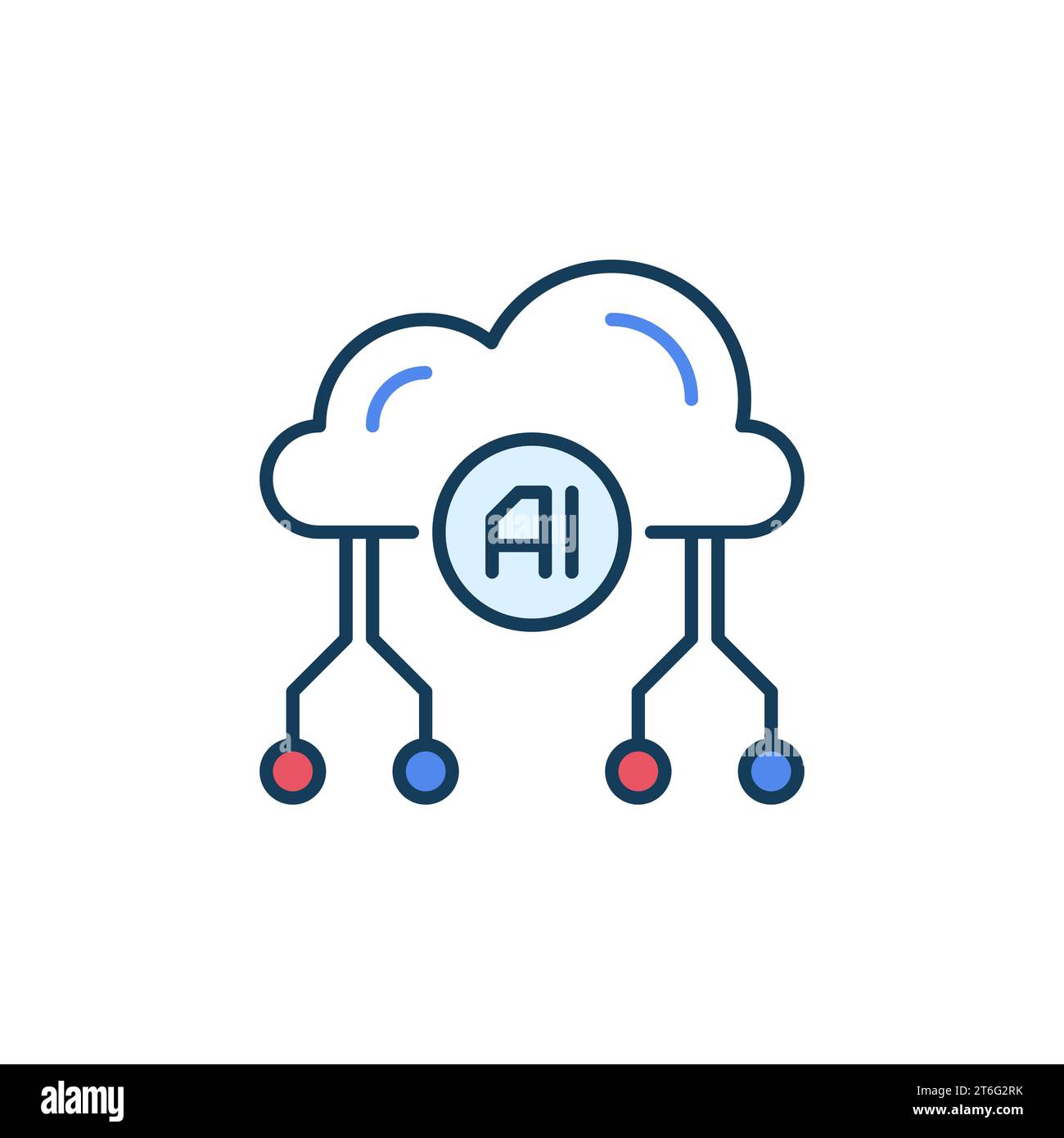 Artificial intelligence ai colored symbol Stock Vector Images - Alamy