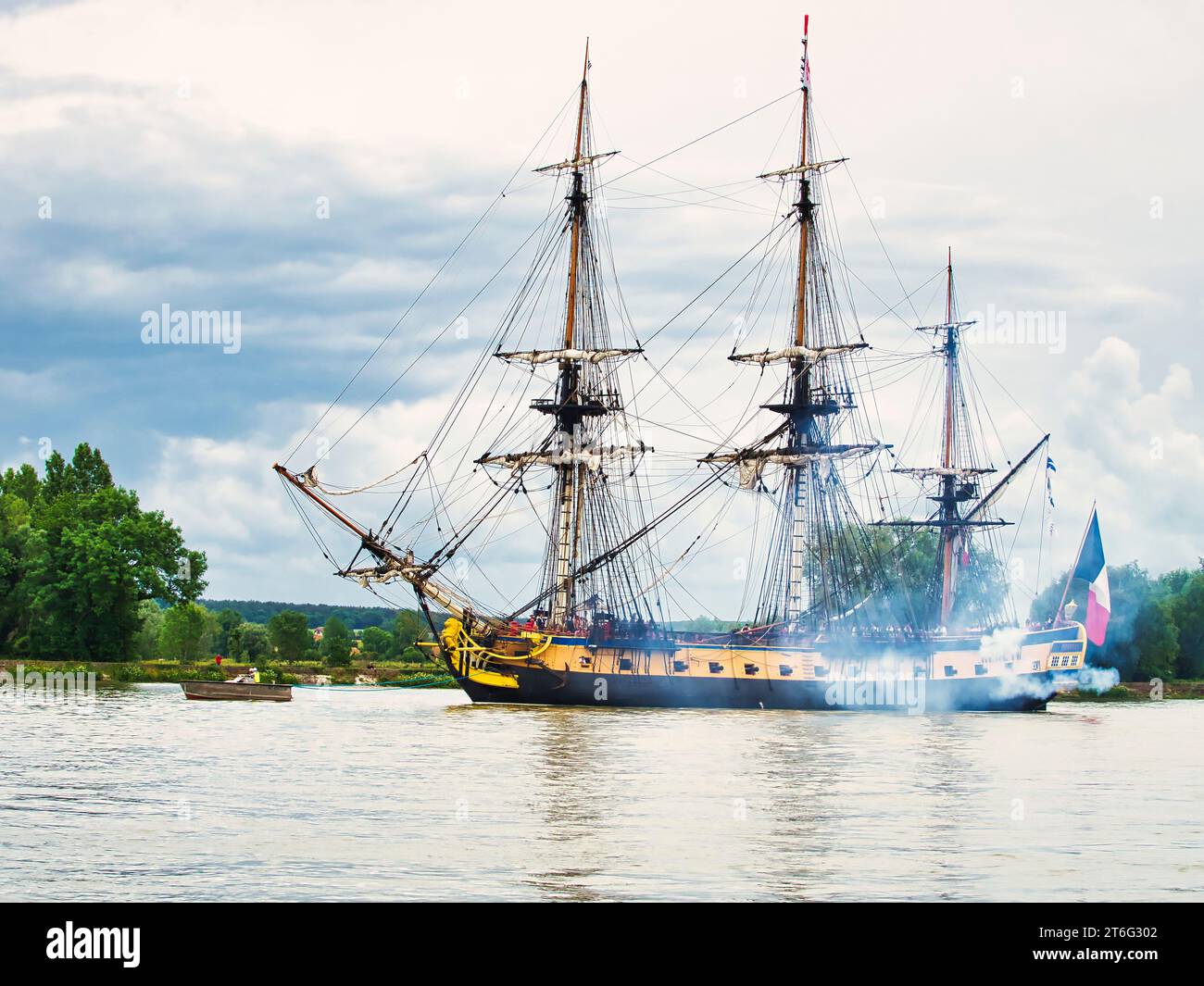 ROUEN, FRANCE - JUNE Circa, 2019. Hermione, famous replica of La ...