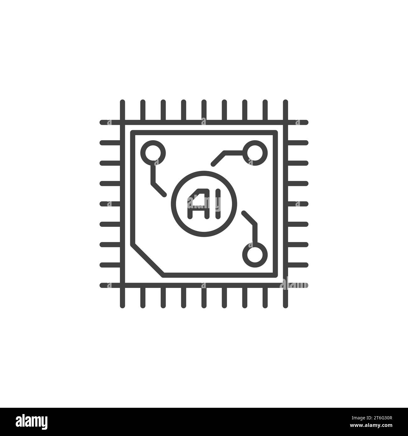 Processor with AI vector Artificial Intelligence CPU concept icon or ... Processor with AI vector Artificial Intelligence CPU concept icon or ...