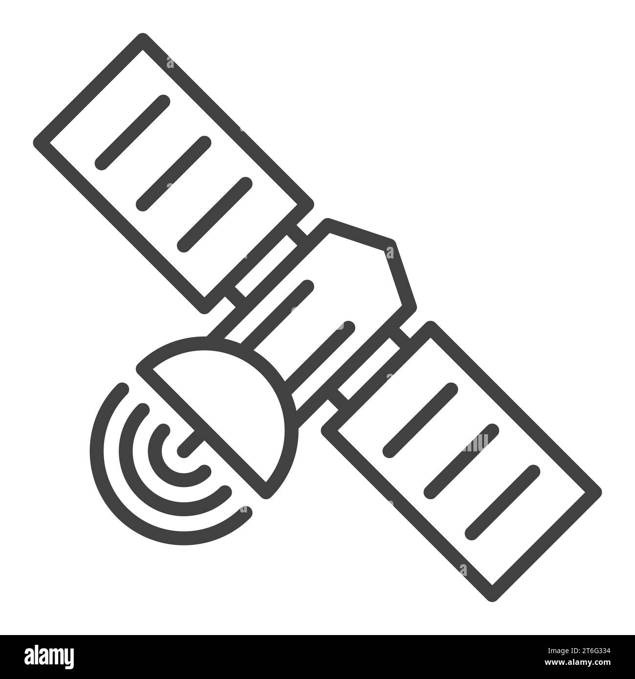 Wireless Satellite vector concept minimal icon or symbol in outline ...