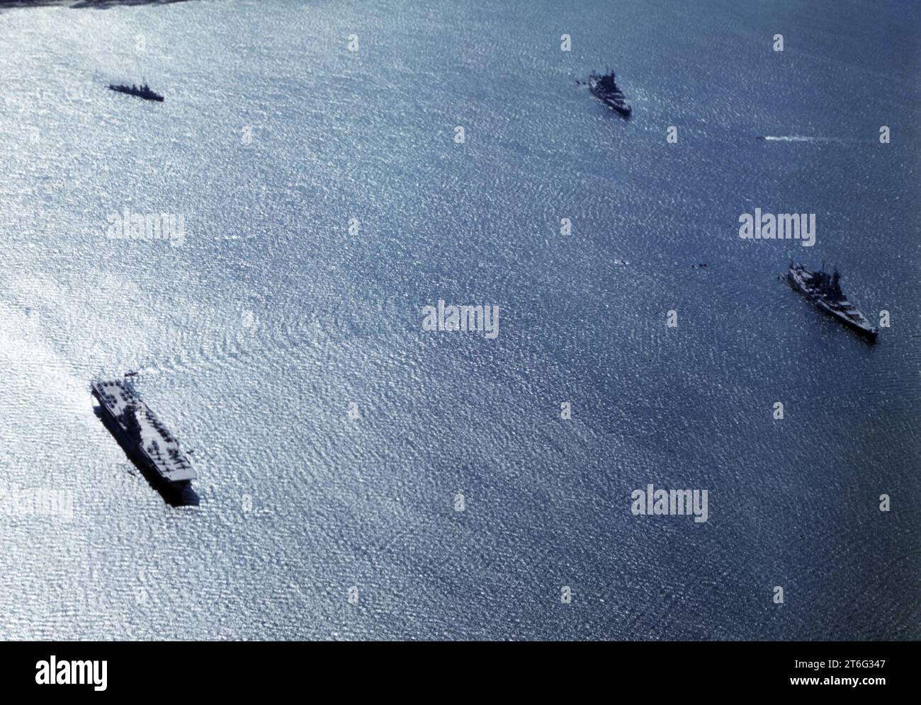 USS Wasp (CV-7), USS North Carolina (BB-55) and USS Washington (BB-56 ...