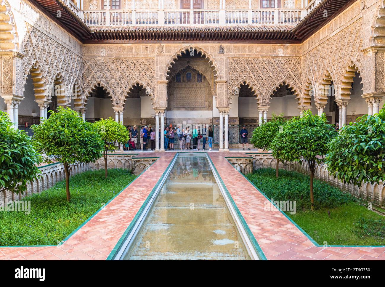 Patio de las Doncellas (The Courtyard of the Maidens) in the Real ...