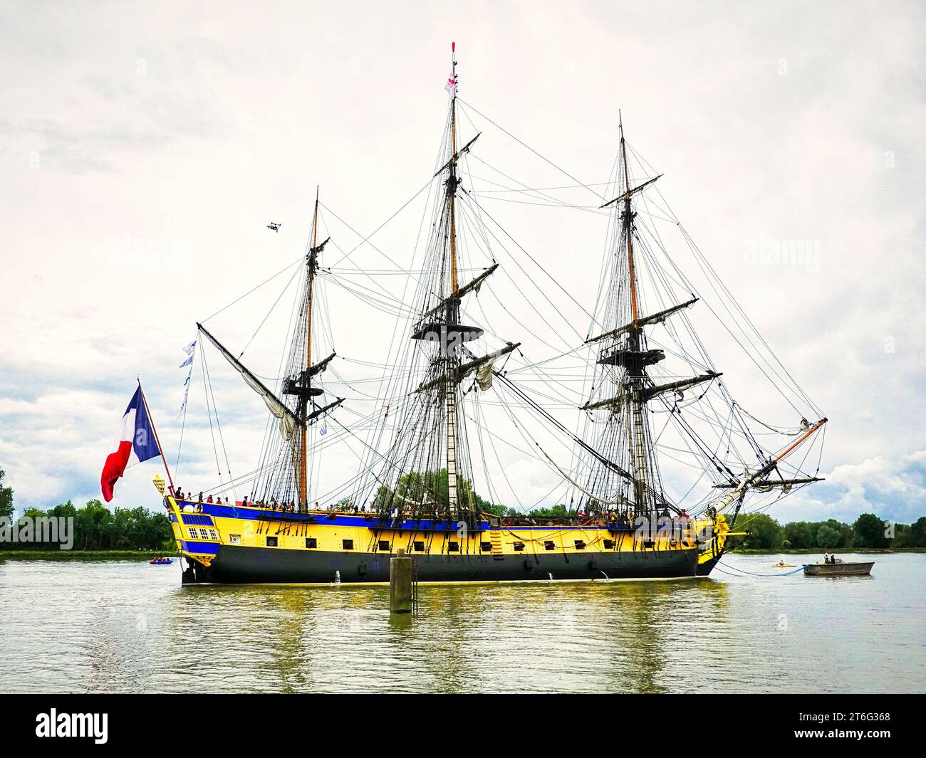 ROUEN, FRANCE - JUNE Circa, 2019. Hermione, famous replica of La ...