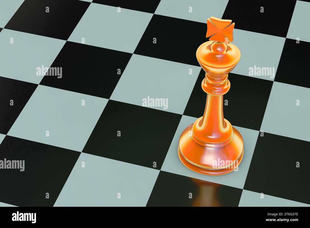 Chess king figure on chess board, 3D illustration Stock Photo - Alamy
