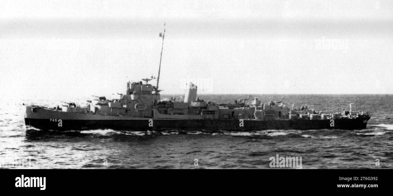 USS Waterman (DE-740) underway at sea, circa in 1945 Stock Photo - Alamy