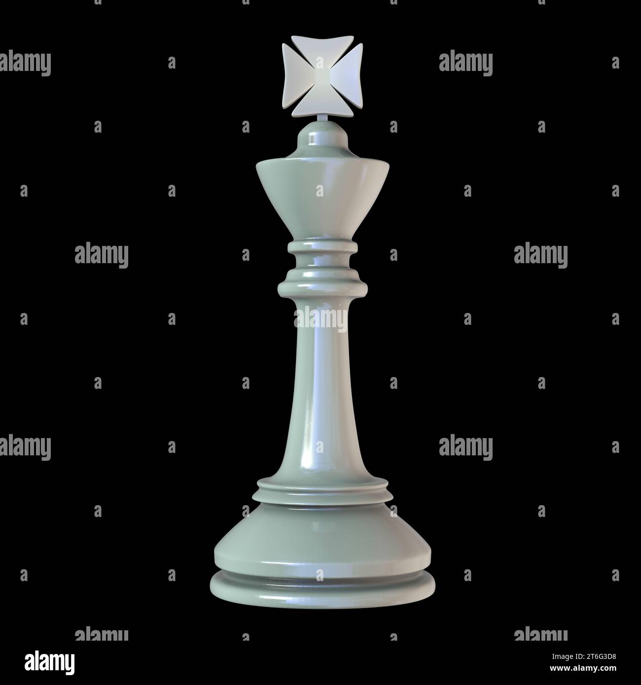 Chess king figure on chess board isolated on black background, 3D ...