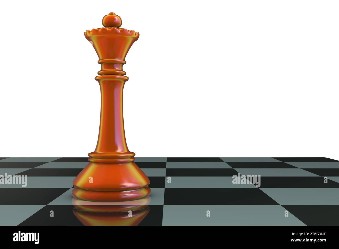 Chess queen figure on chess board, 3D illustration Stock Photo - Alamy