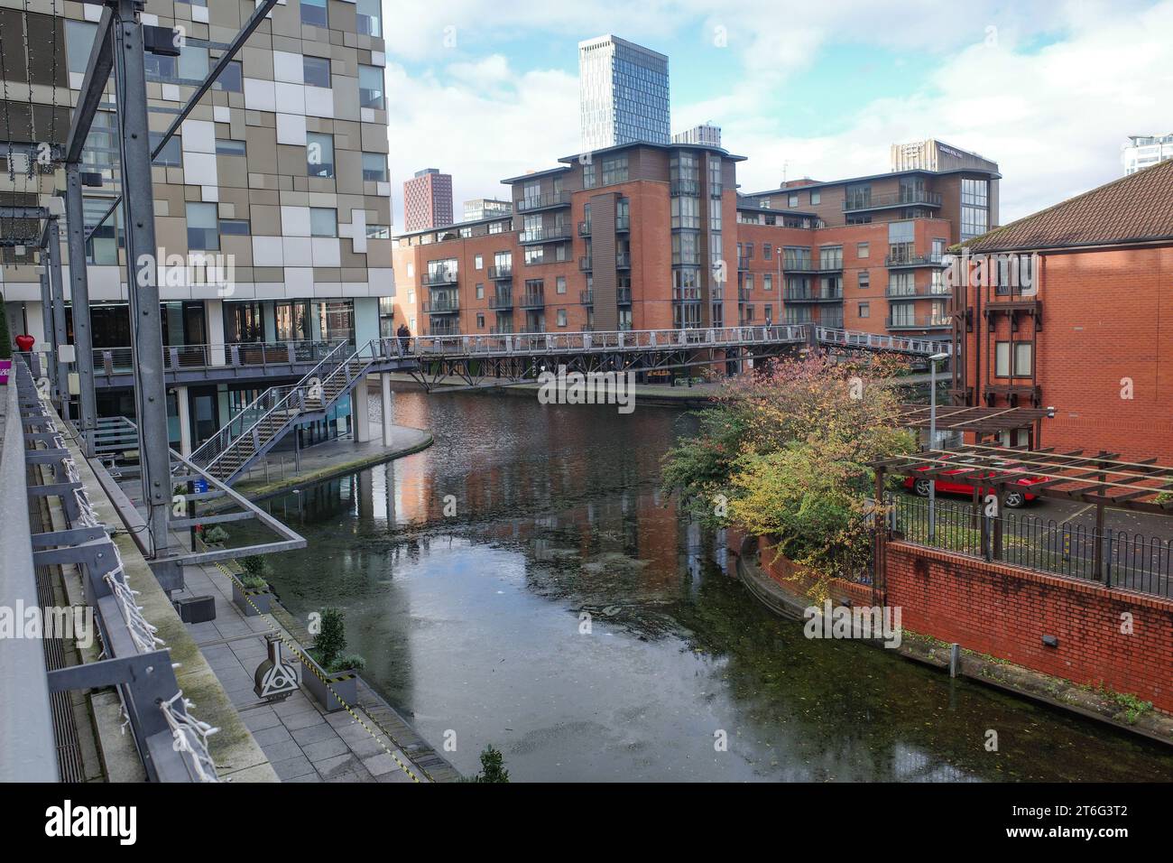 Birmingham, UK - Nov 5, 2023: Buildings along the Worcester and ...