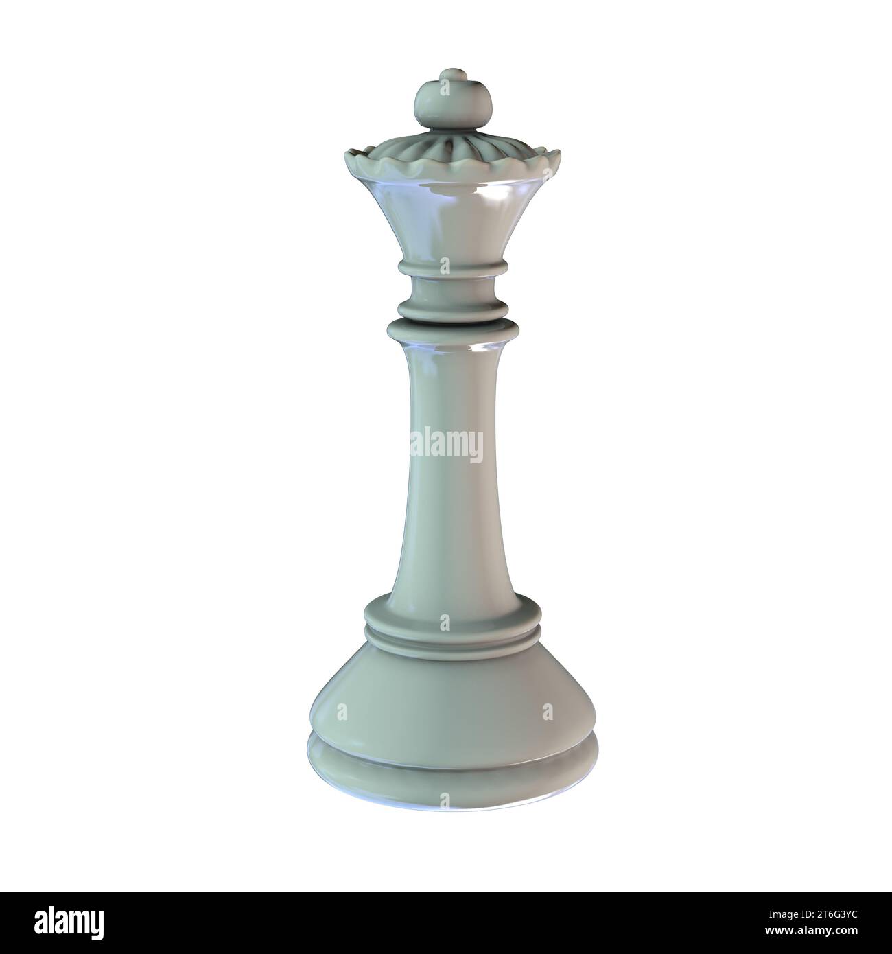 Chess queen figure isolated on white background, 3D illustration Stock ...