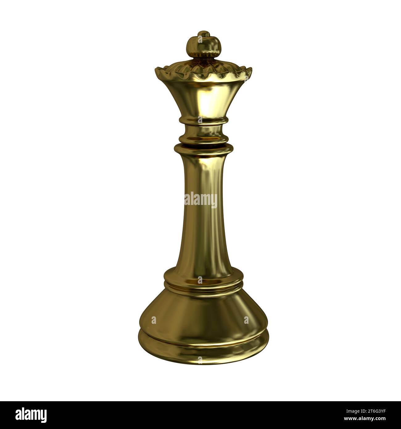 Chess queen figure isolated on white background, 3D illustration Stock ...
