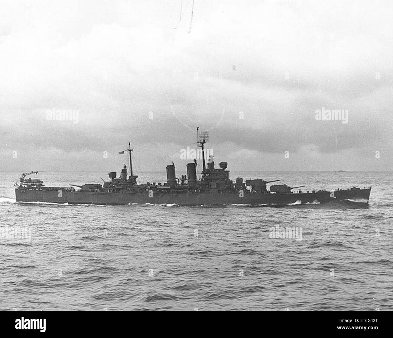 USS Wichita (CA-45) underway in the Central Pacific on 2 May 1944 Stock ...