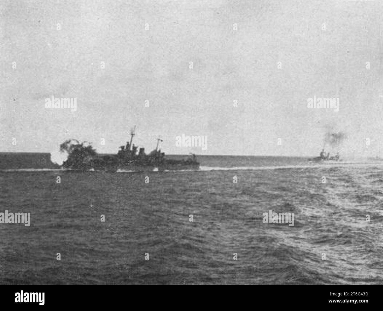 USS Wichita (CA-45) fires on Japanese ships during the Battle off Cape ...