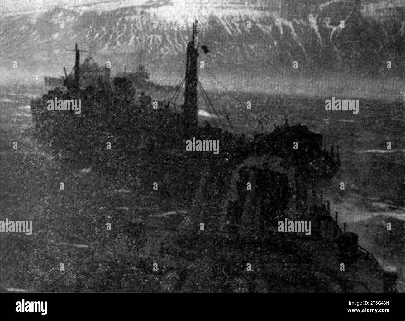 USS Wichita (CA-45) collides with SS West Nohno in Hvalfjörður, 15 ...