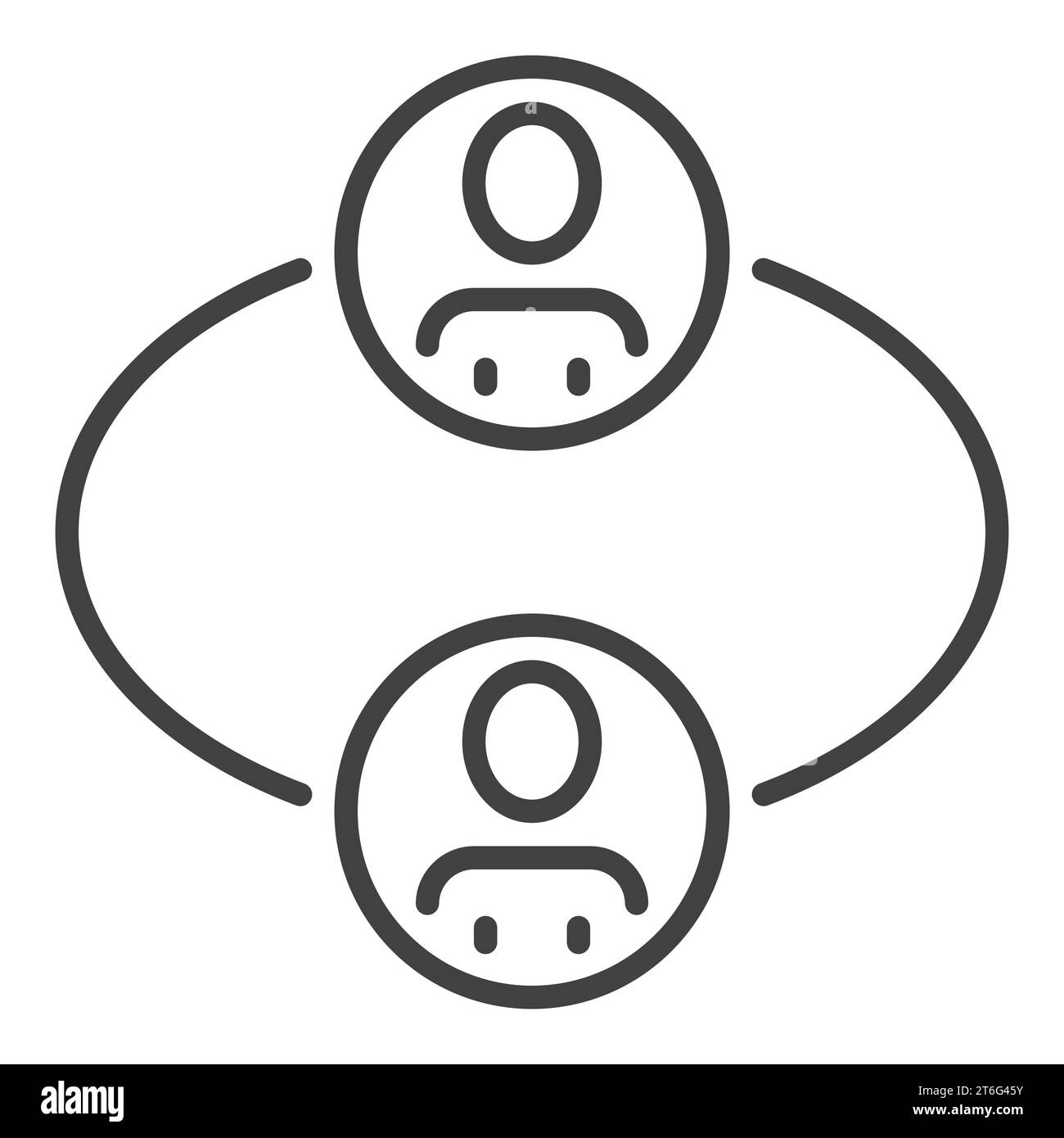 Social Interaction vector Sociology concept thin line icon or symbol ...