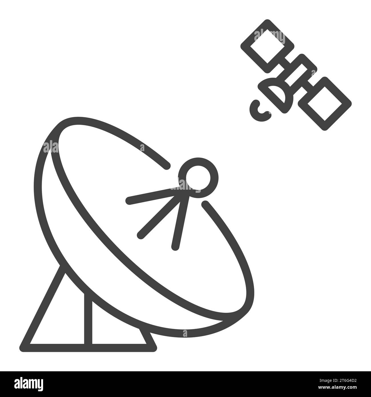 Parabolic antenna dish and Satellite vector concept icon or symbol in ...