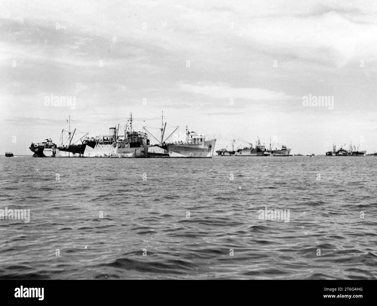 USS William P. Biddle (APA-8) off Mindoro, Philippine Islands, in ...