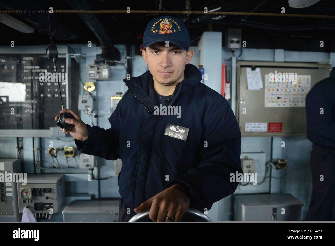 USS Winston Churchill activity 150202 Stock Photo - Alamy