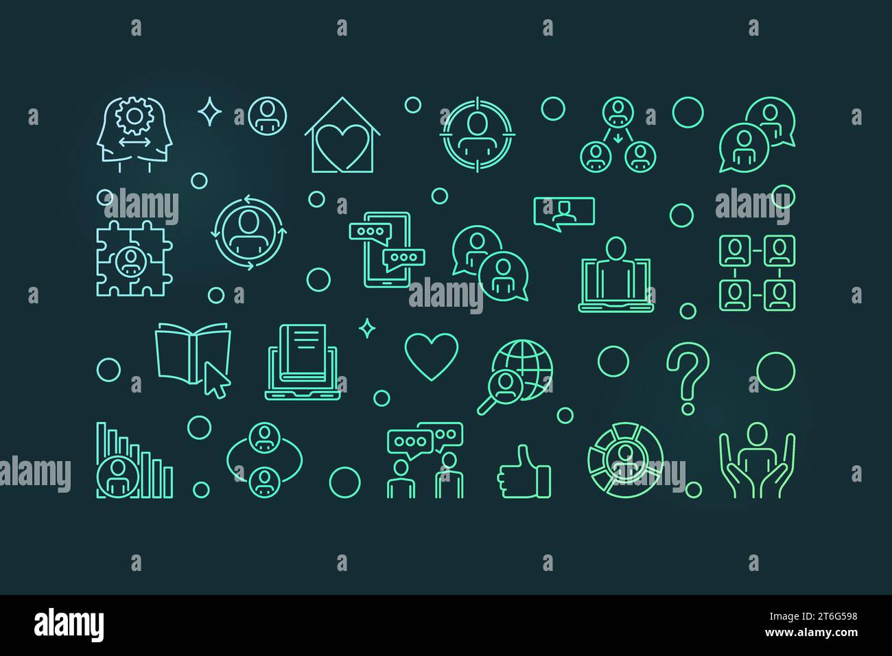 Sociology and Sociologist Studies minimal line horizontal vector ...