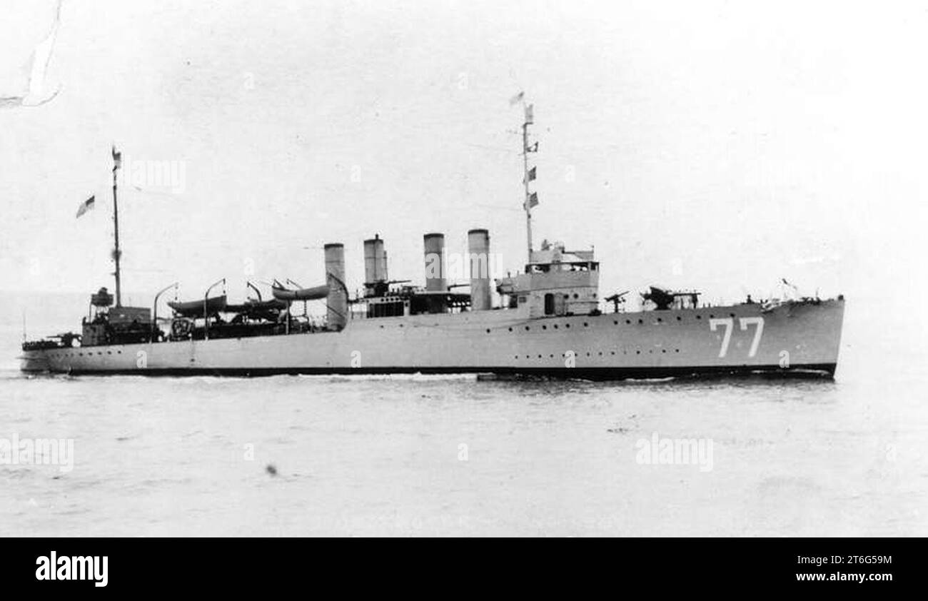 USS Woolsey (DD-77) underway at sea, circa in 1920 Stock Photo - Alamy
