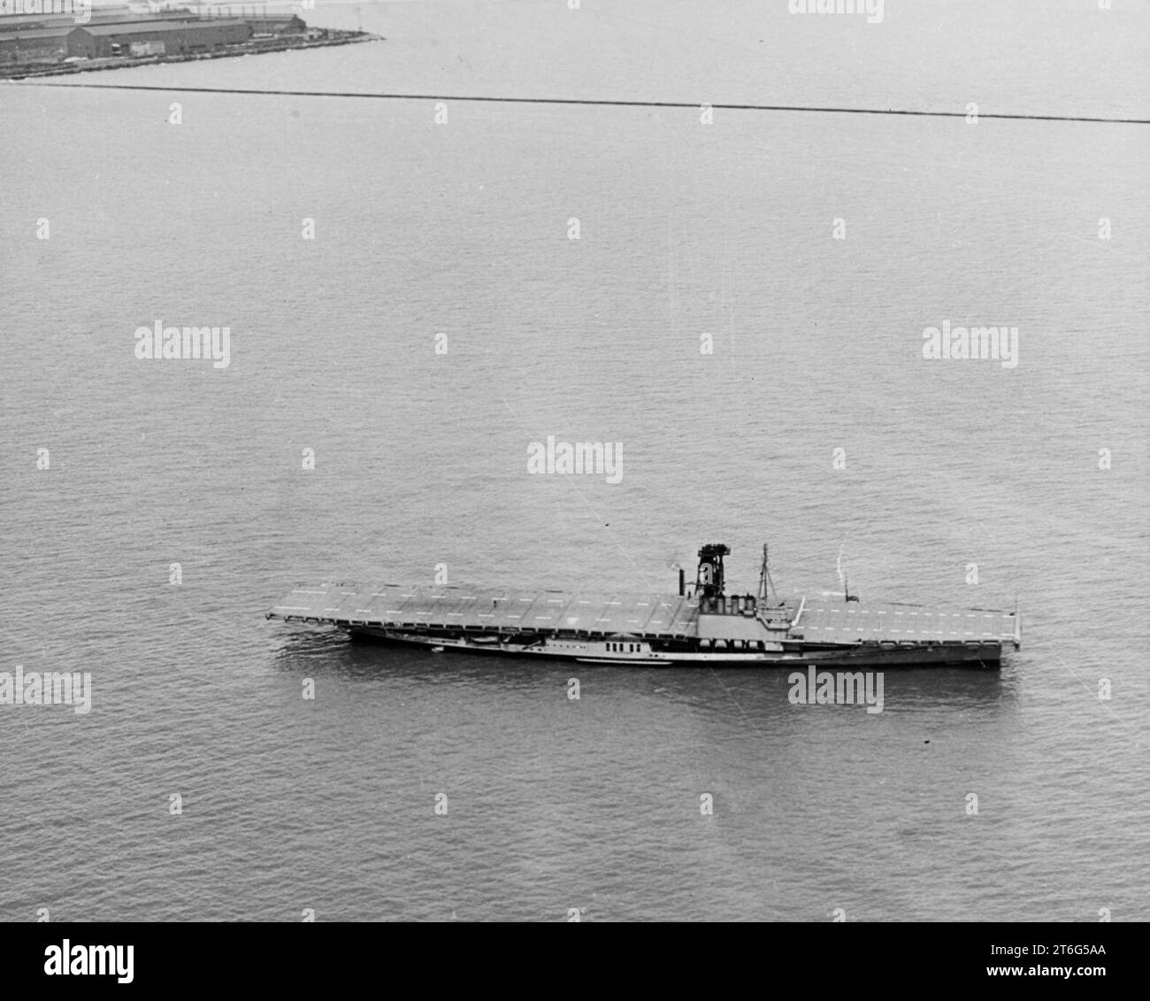 USS Wolverine (IX-64) at anchor in Lake Michigan (USA), 6 April 1943 ...