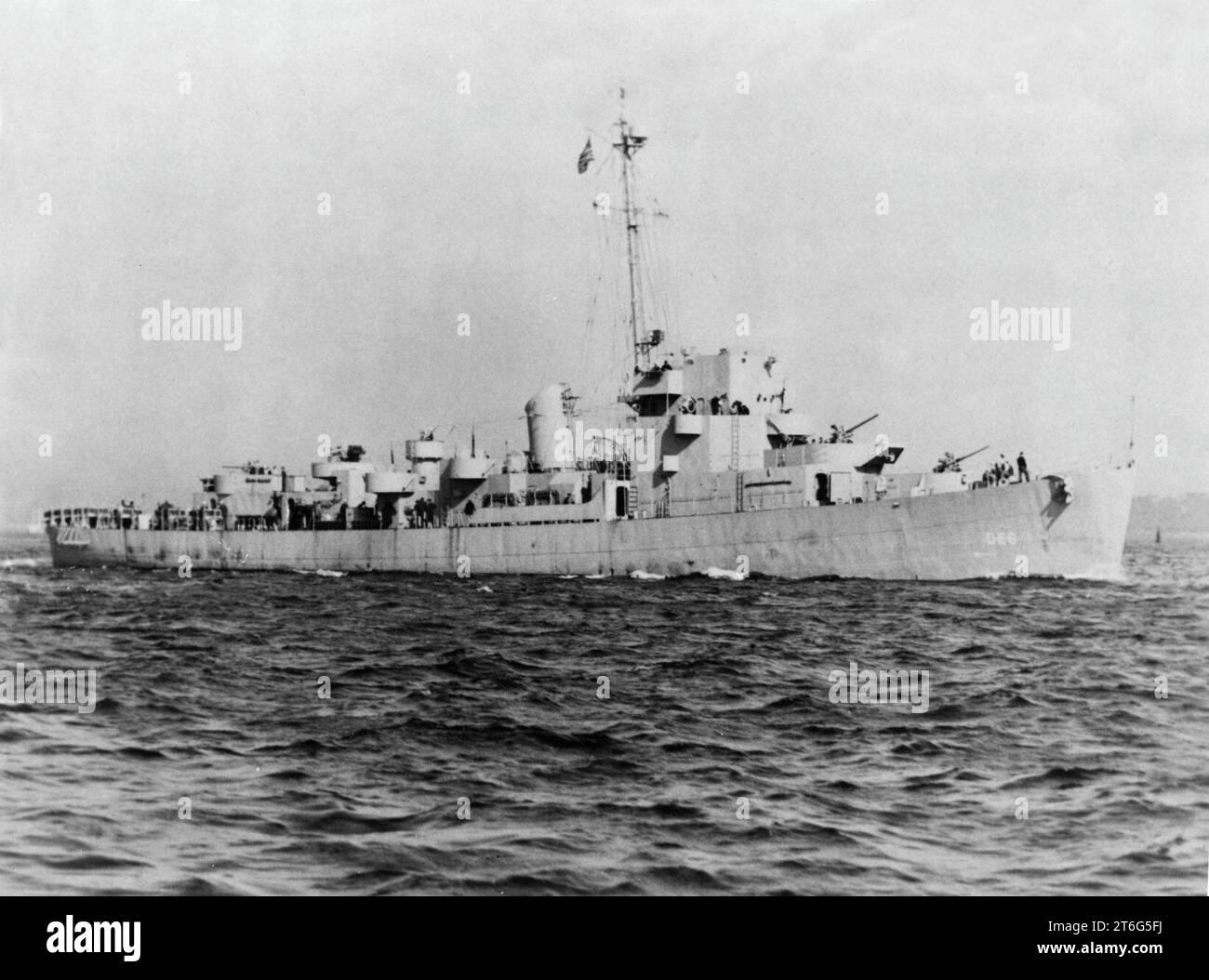 USS Wyffels (DE-6) underway in April 1943 Stock Photo - Alamy