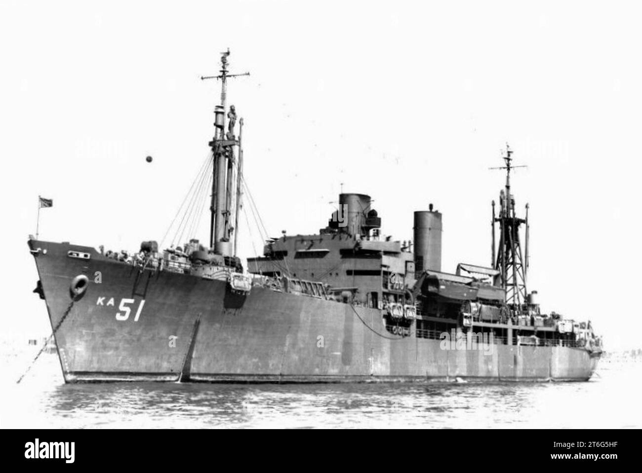 USS Xenia (AKA-51) at anchor, circa in 1945 Stock Photo - Alamy