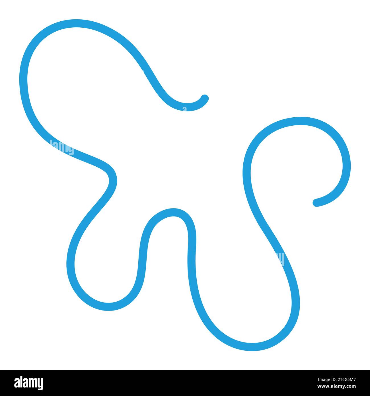 Line Bacteria vector concept simple blue icon or sign Stock Vector ...