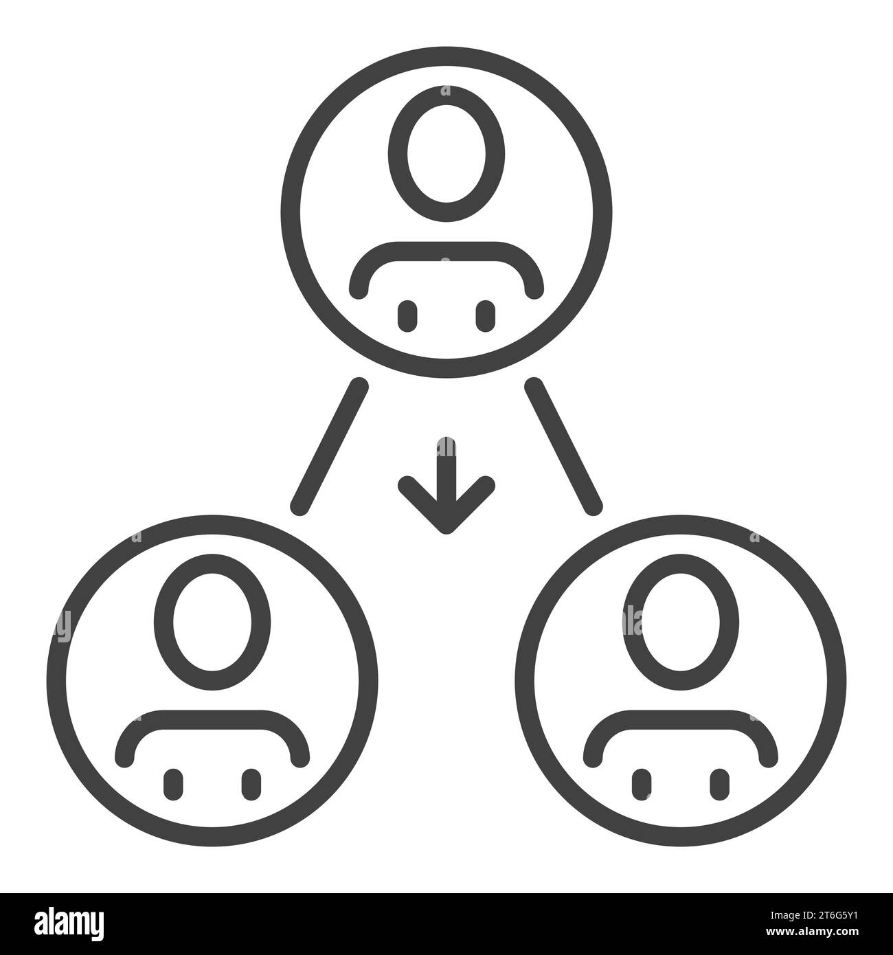 Social Behavior vector concept simple icon or symbol in outline style ...
