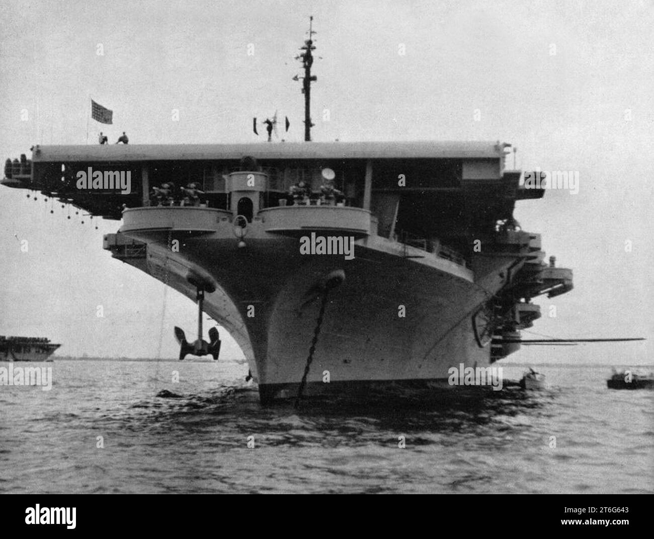 USS Yorktown (CVA-10) at anchor off Manila, circa in 1954 Stock Photo ...