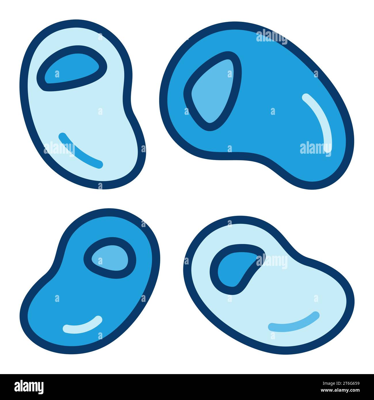 Bacteria or Microbes vector concept blue icon or design element Stock ...