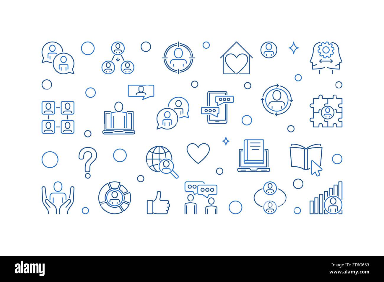 Sociologist Studies minimal linear horizontal banner. Patterns of ...