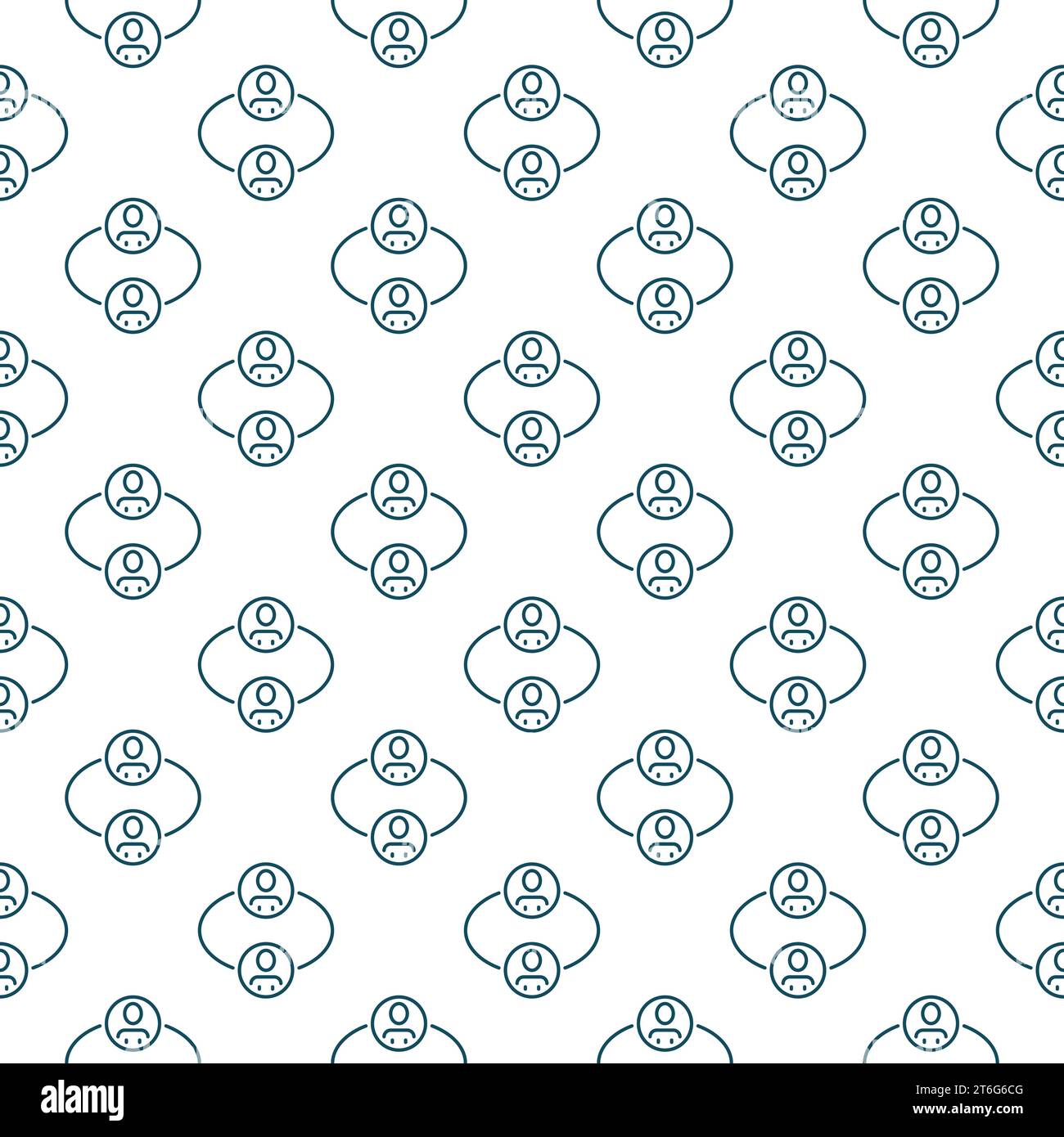 Social Interaction vector Sociology concept thin line seamless pattern ...