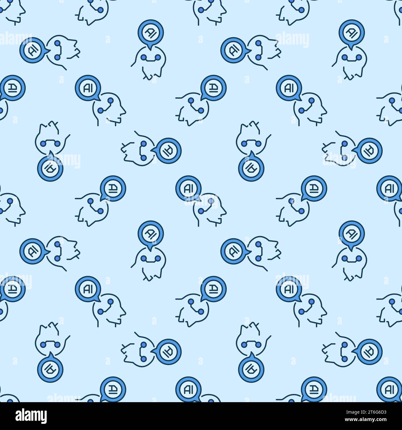 AI Speech Bubble and Head vector Artificial Intelligence Head concept ...