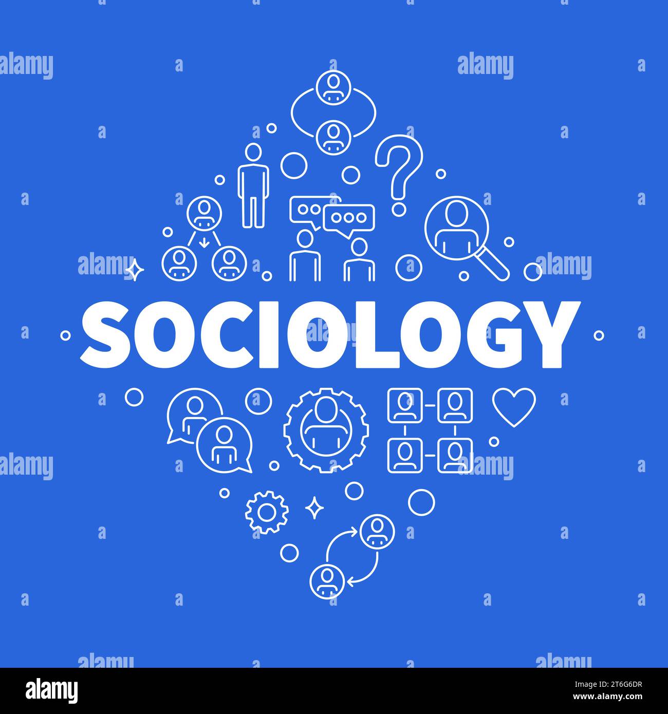 Sociology blue modern thin line banner - Patterns of Social ...