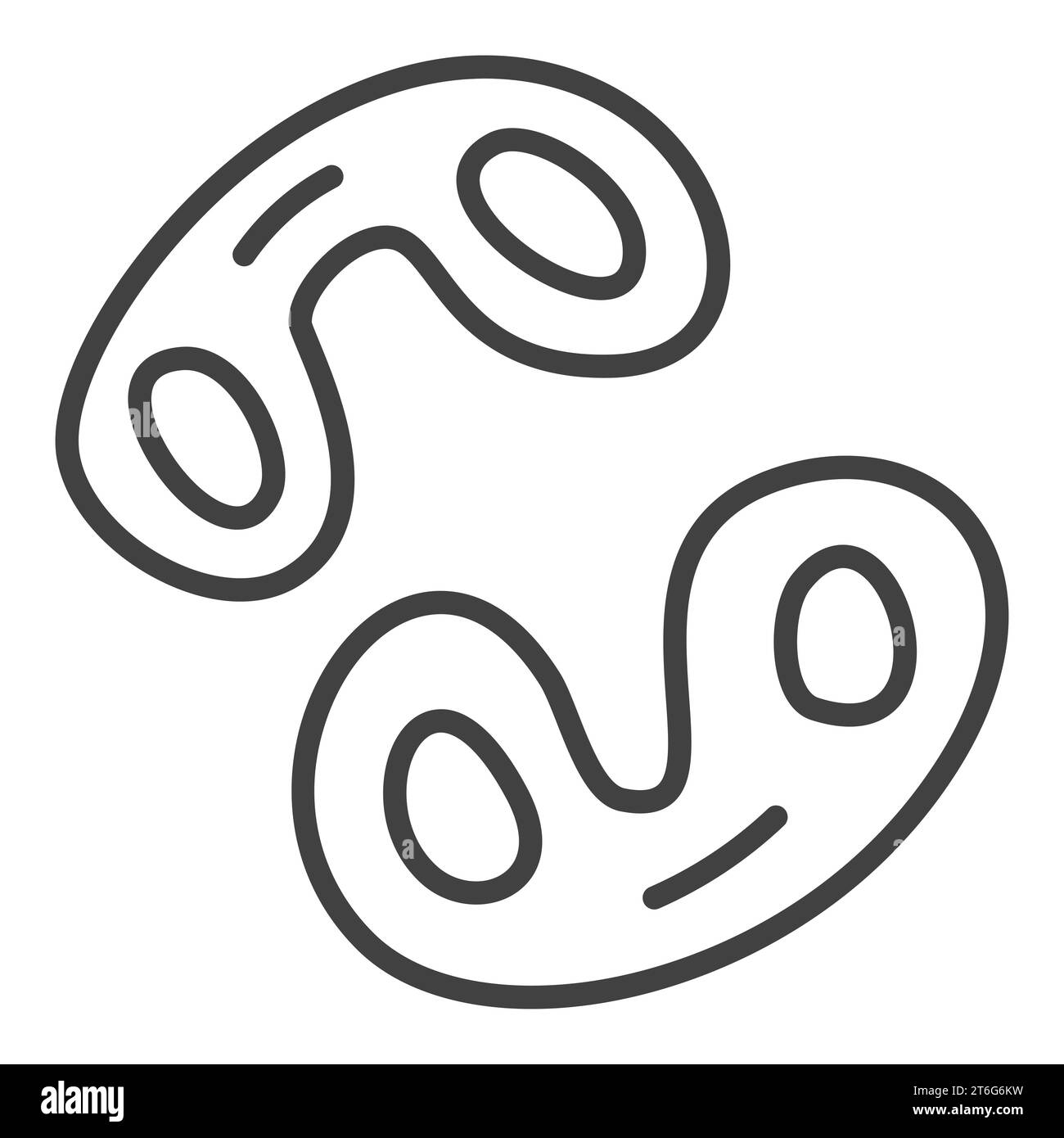 Primitive Bacteria vector concept icon or sign in thin line style Stock ...