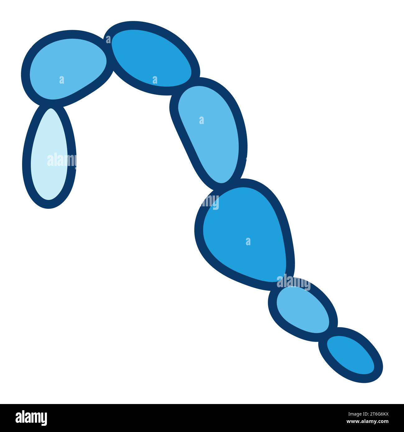 Bacteria Microbe vector concept blue icon or symbol Stock Vector Image ...